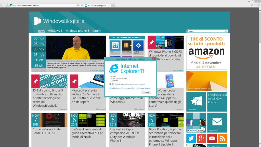Disponibile Internet Explorer 11 per Windows 7 - WindowsBlogItalia