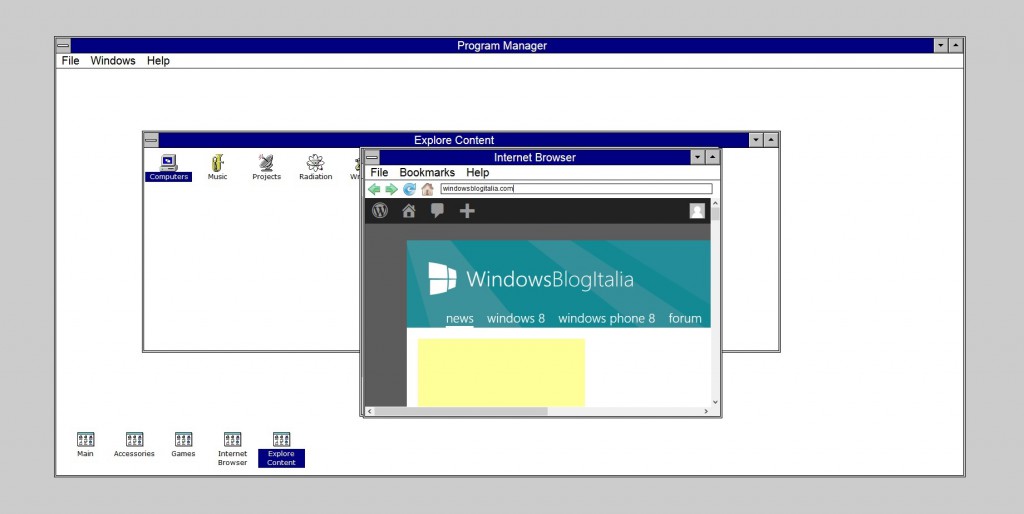 Nostalgia di Windows 3.1? Provate l'emulatore via browser ...