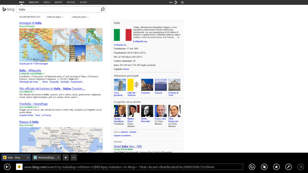 Microsoft: Snapshot disponibile anche sul Bing italiano - WindowsBlogItalia