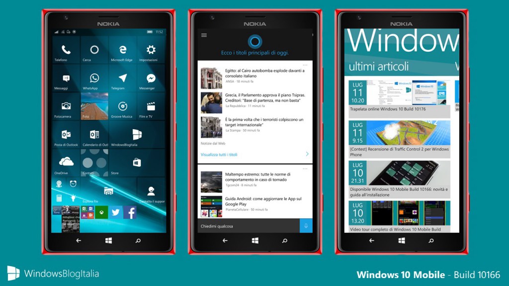 Video tour di Windows 10 Mobile Build 10166 e confronto con l'emulatore ...