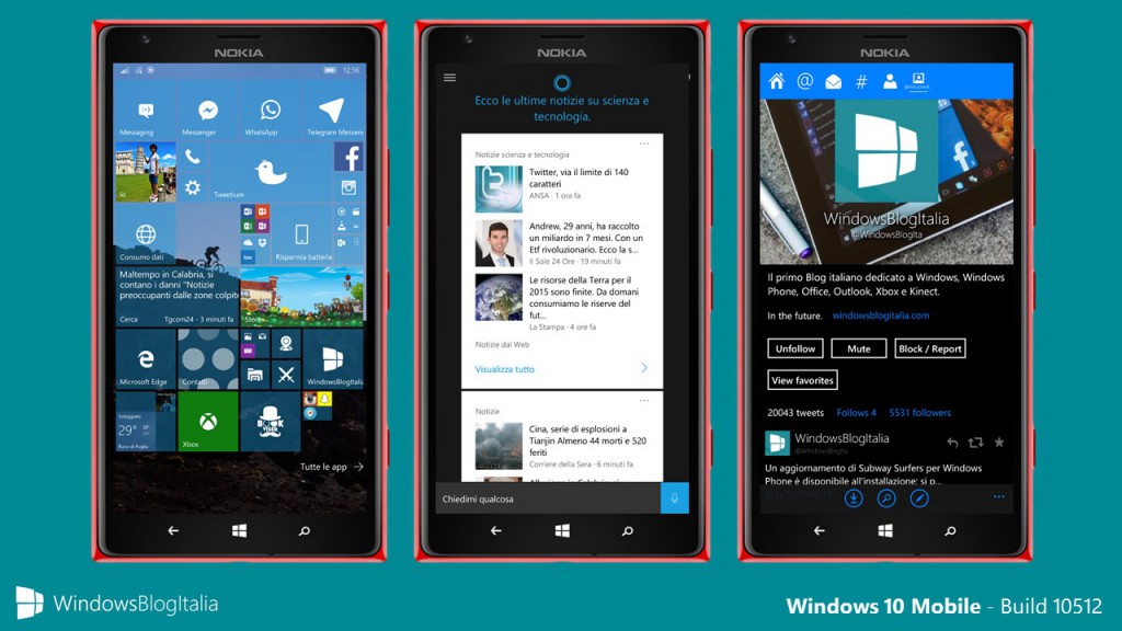 Video tour completo di Windows 10 Mobile Build 10512 - WindowsBlogItalia