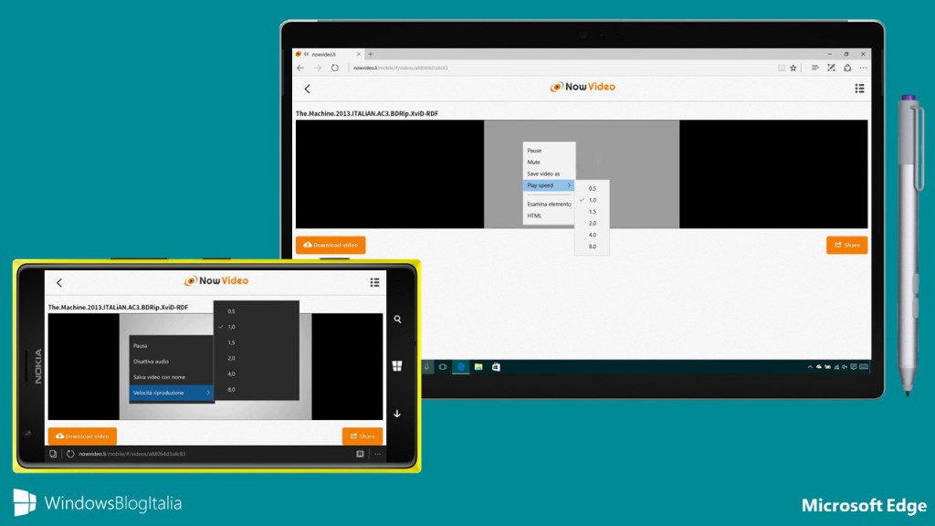 Nuove opzioni per i video in Microsoft Edge