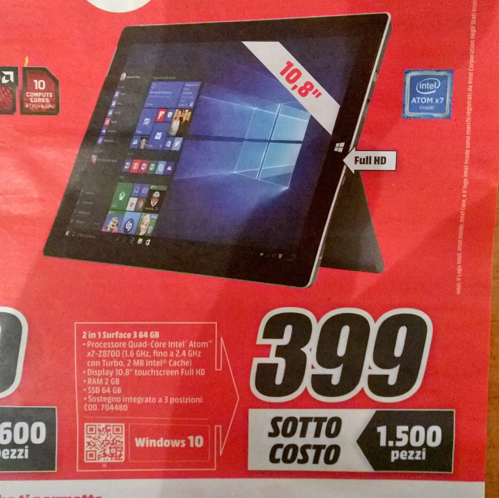 Lumia 540, Xbox One e Surface 3 in offerta da MediaWorld