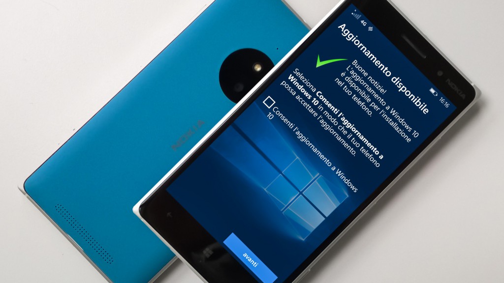 Aggiornamento ufficiale a Windows 10 Mobile