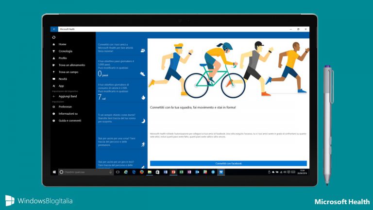 Disponibile al download l'app Microsoft Health per Windows 10