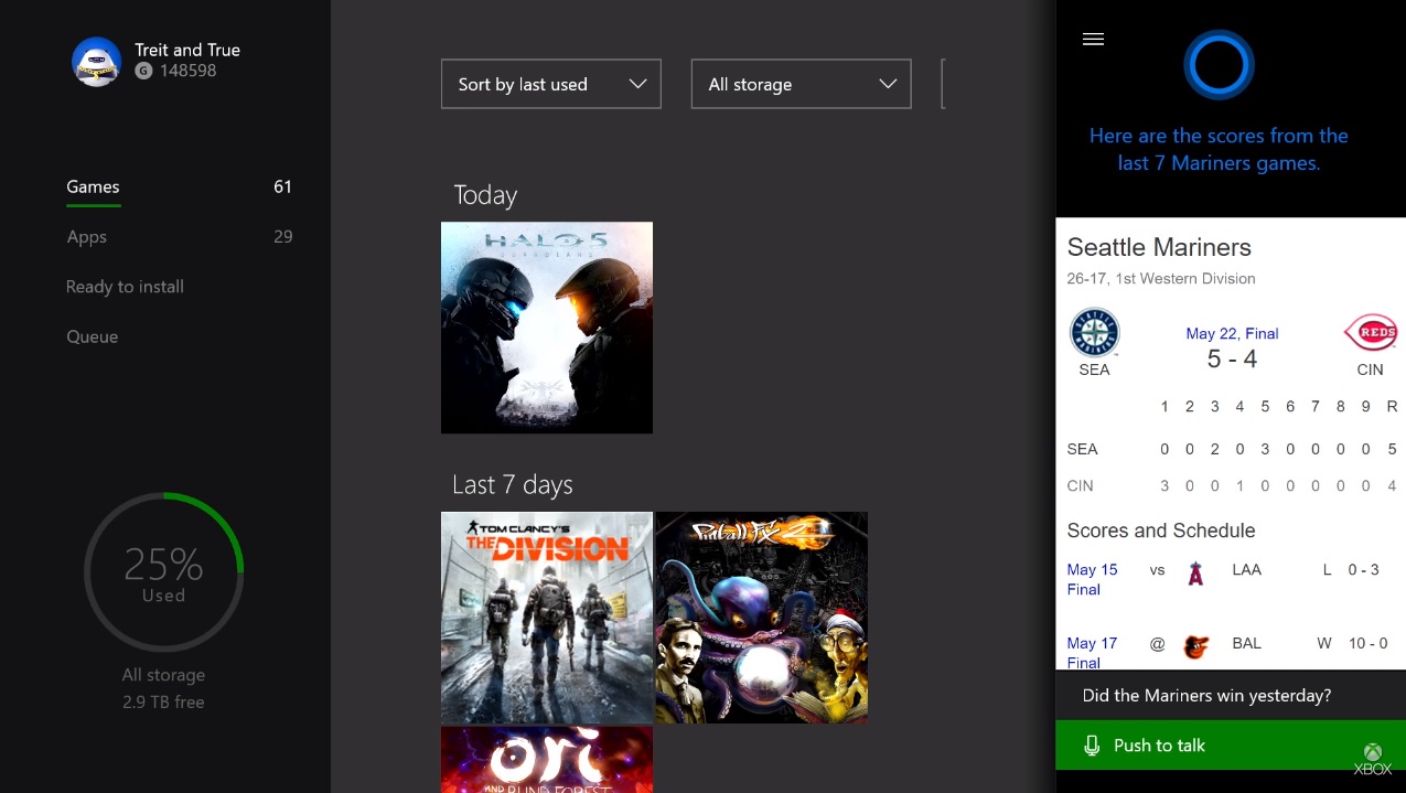 Cortana e lo Store di Windows 10 arrivano su Xbox One
