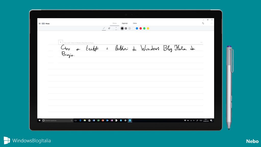 Nebo, la migliore app per trasformare le note a penna in testo