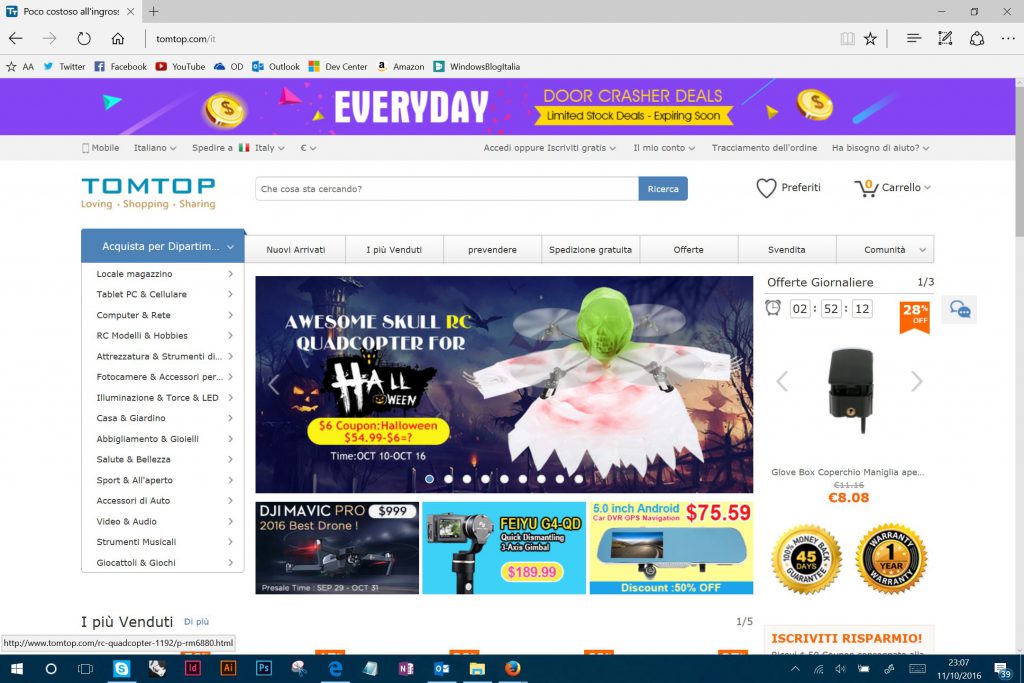 È sicuro acquistare da TomTop.com dall'Italia?