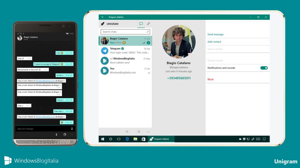 Unigram, l'app non ufficiale di Telegram per Windows 10 ora nel Windows ...