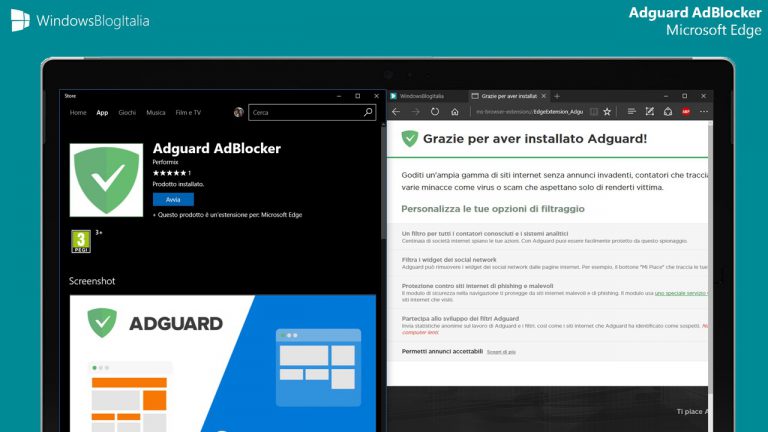 Disponibile l’estensione Adguard AdBlocker per Microsoft Edge