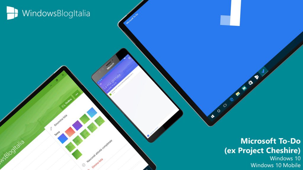 Download Microsoft To-Do (Project Cheshire) per Windows 10, Android e iOS