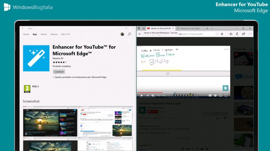 Disponibile l’estensione Enhancer for YouTube per Microsoft Edge