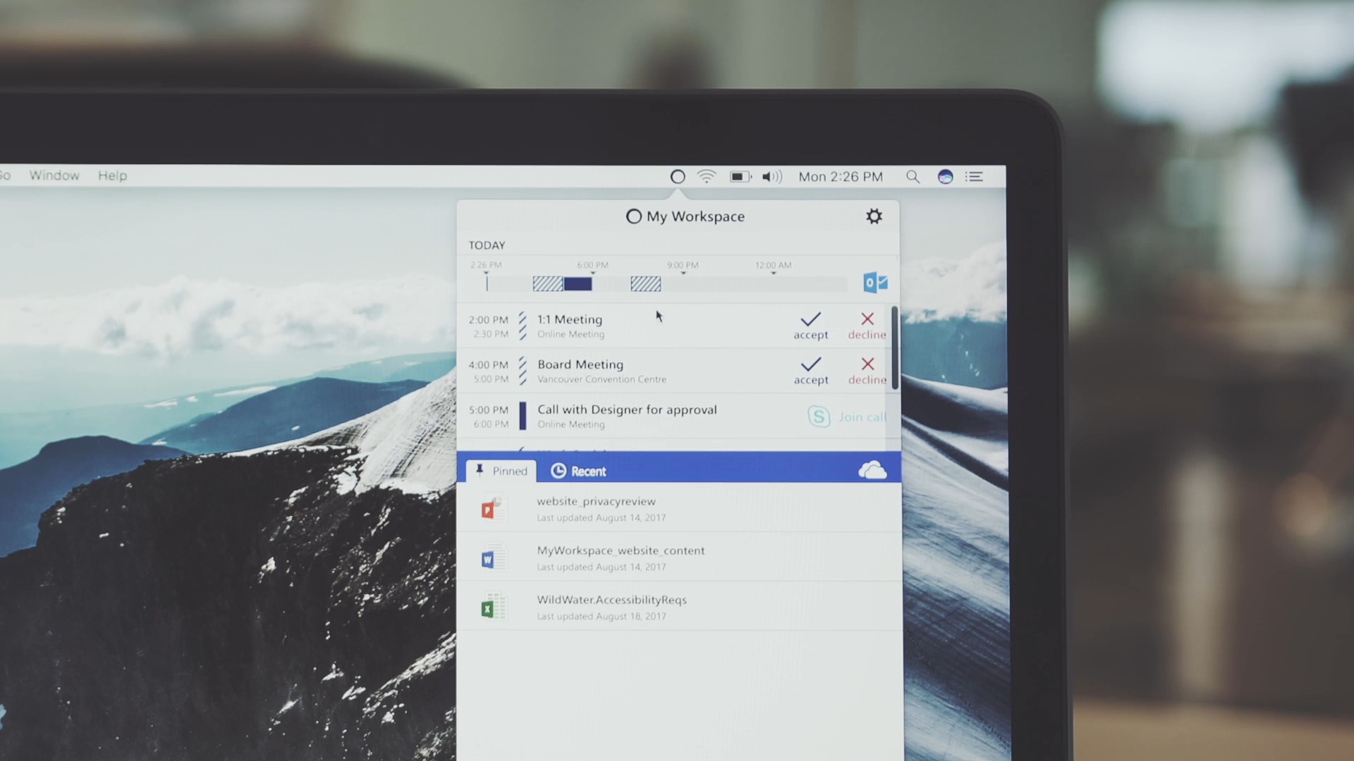 Microsoft rilascia una toolbar dedicata di Office 365 per i MacBook