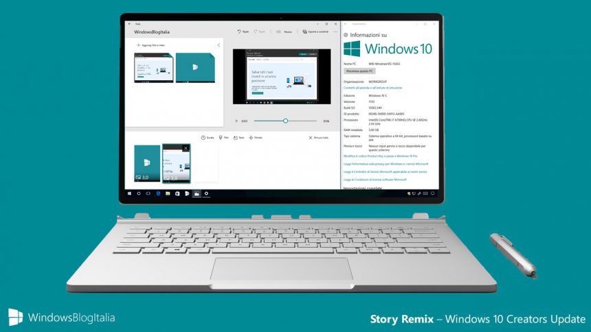 Sorpresa! Story Remix sbarca anche in Windows 10 Creators Update