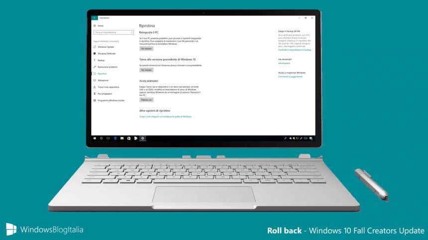 Windows 10 Fall Creators Update non vi piace? Avete 10 giorni per il il ...