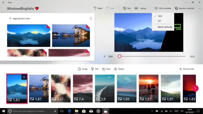 [video] Story Remix, il nuovo Movie Maker di Windows 10 per creare storie