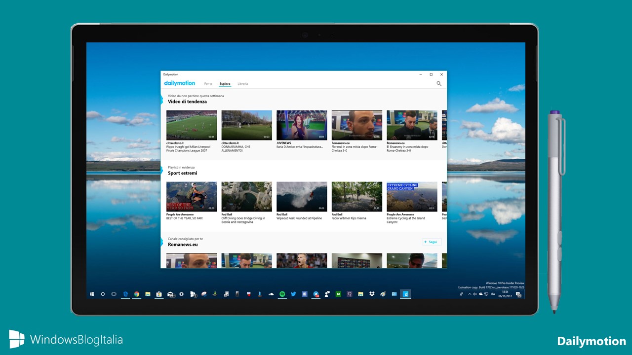 Dailymotion si aggiorna con una nuova app per Windows 10