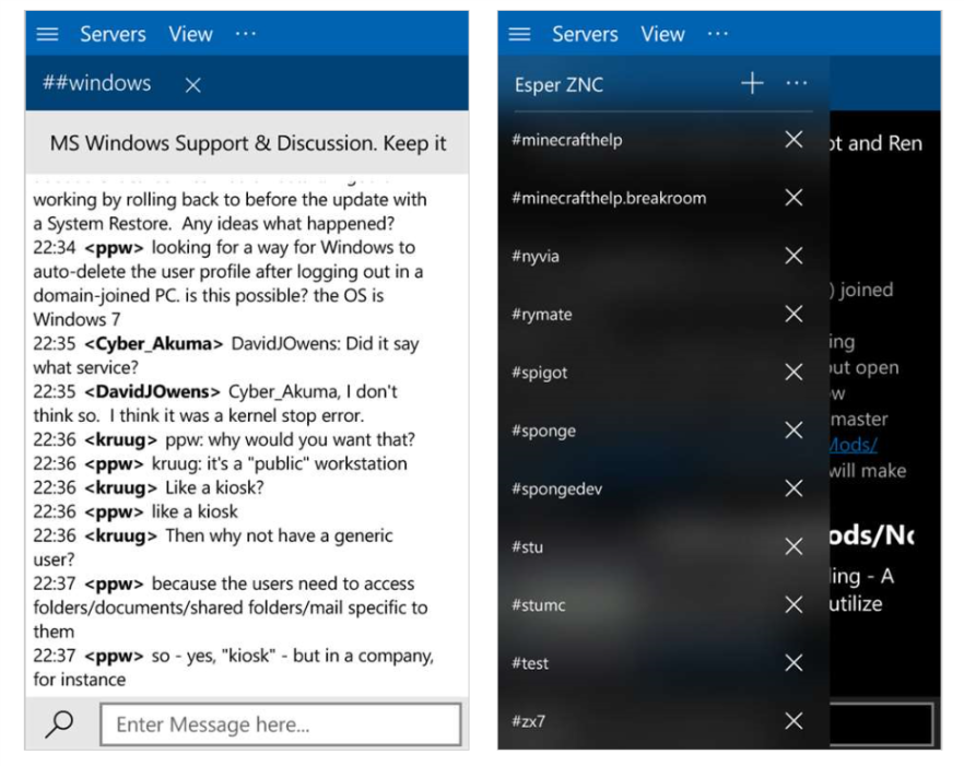Le migliori app di IRC per Windows Mobile