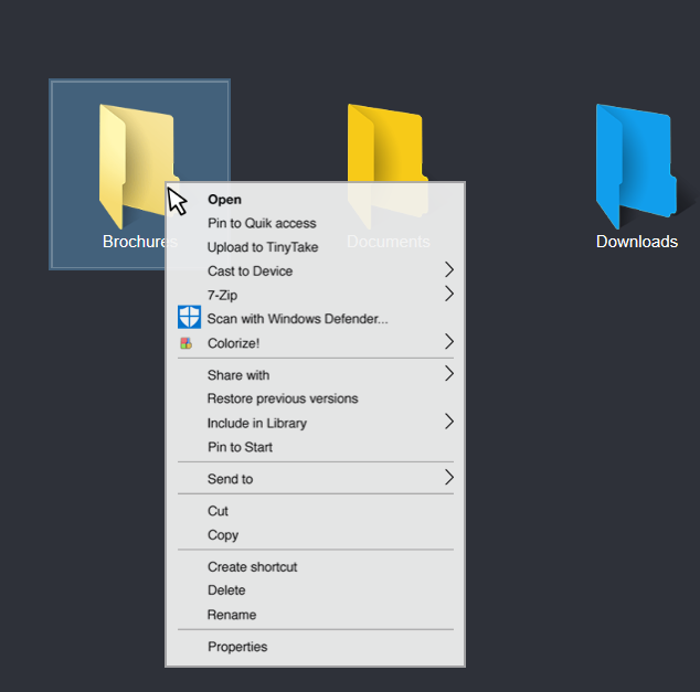Come colorare le cartelle di Windows 10