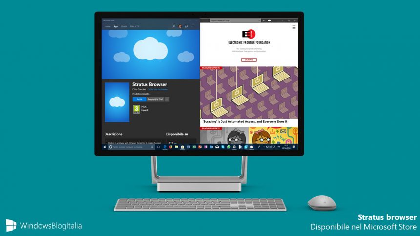 Download Stratus, il browser leggero e con modalità compatta per Windows 10