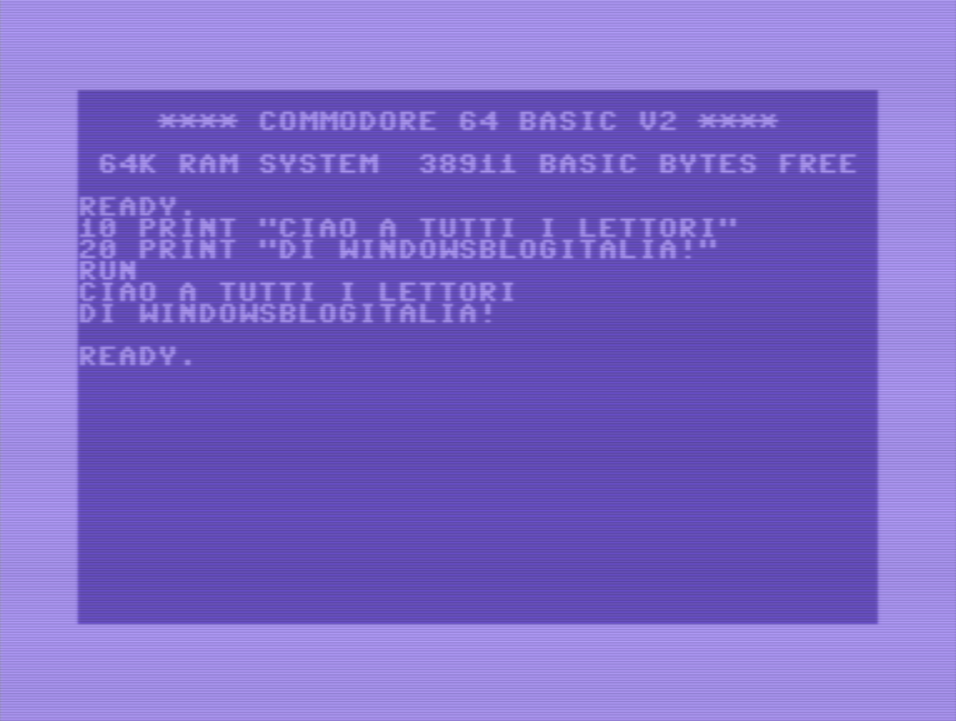 Download app WindowsBlogItalia per Commodore 64