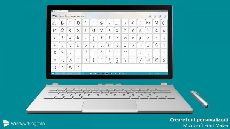 Come creare il proprio font personalizzato con la nuova app per Windows 10