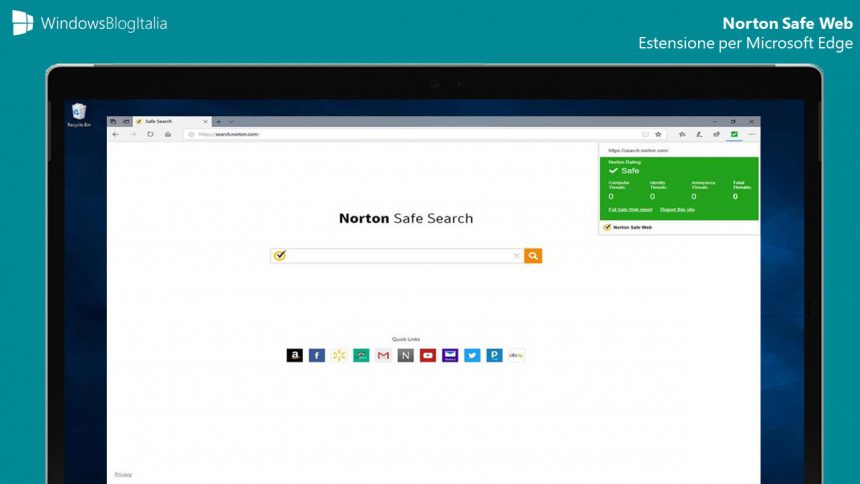 Download estensione Norton Safe Web per Microsoft Edge