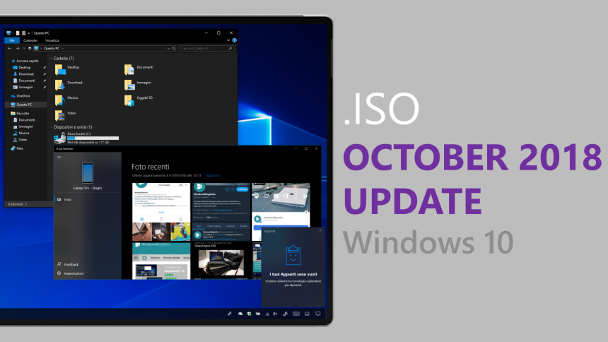 Download .ISO di Windows 10 October 2018 Update tramite My Visual ...