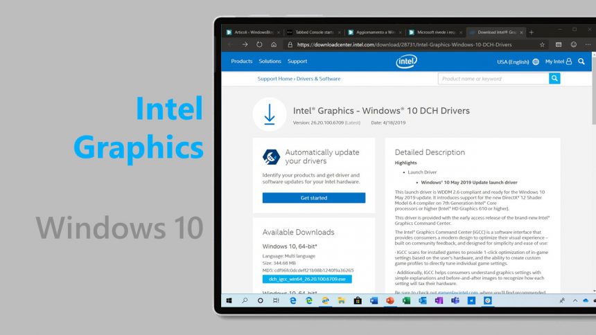 Intel aggiorna i driver grafici per Windows 10 May 2019 Update