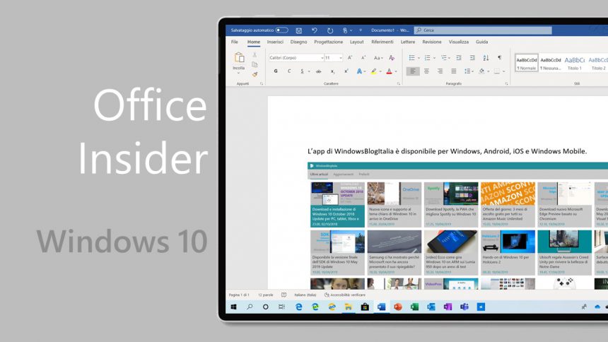 Disponibile Office Insider (Fast) Build 14217.20002