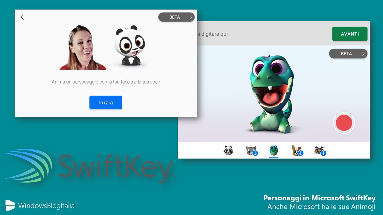 SwiftKey introduce Personaggi, ecco come sono le Animoji di Microsoft