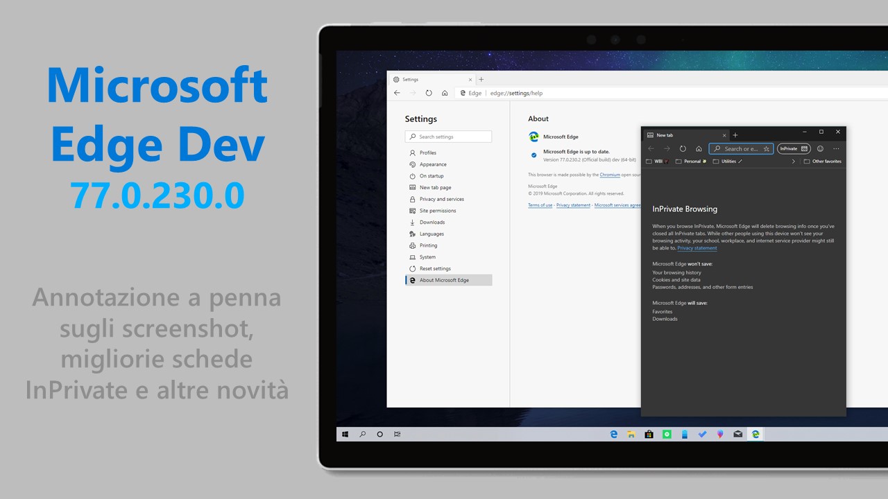 Microsoft Edge Dev introduce l'annotazione a penna sugli screenshot