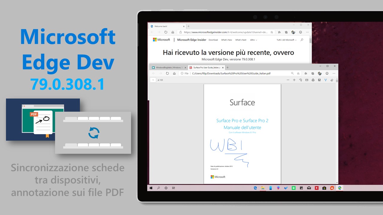 Microsoft Edge Dev introduce la sincronizzazione delle schede e ...