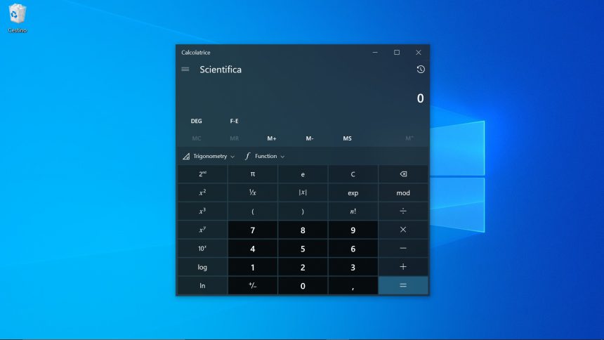 Calcolatrice si aggiorna per tutti con le opzioni Trigonometria e Funzioni