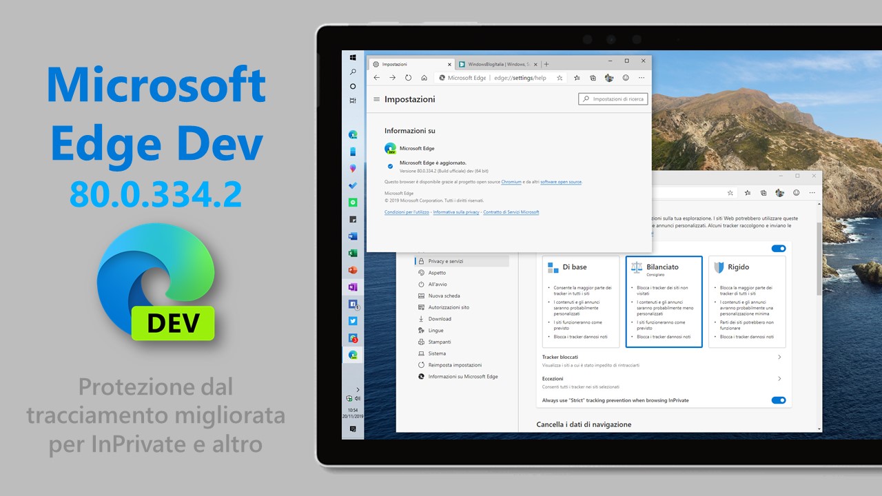 Microsoft Edge Dev migliora la Protezione dal rilevamento