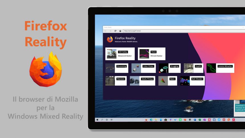 Download Firefox Reality, il browser di Mozilla per Windows Mixed Reality
