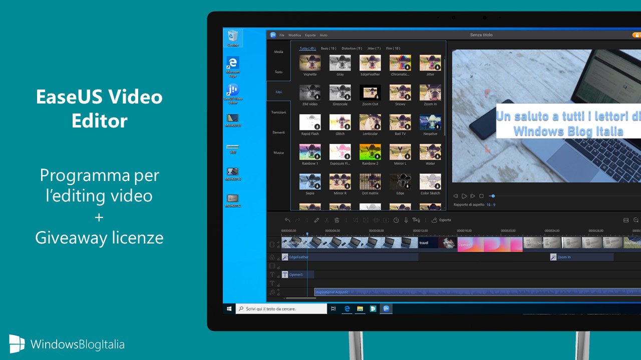 [Giveaway licenza] EaseUS Video Editor, software perfetto per montare video