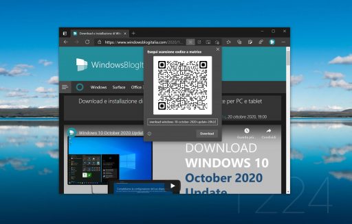 Come condividere link e immagini da Microsoft Edge con QR code