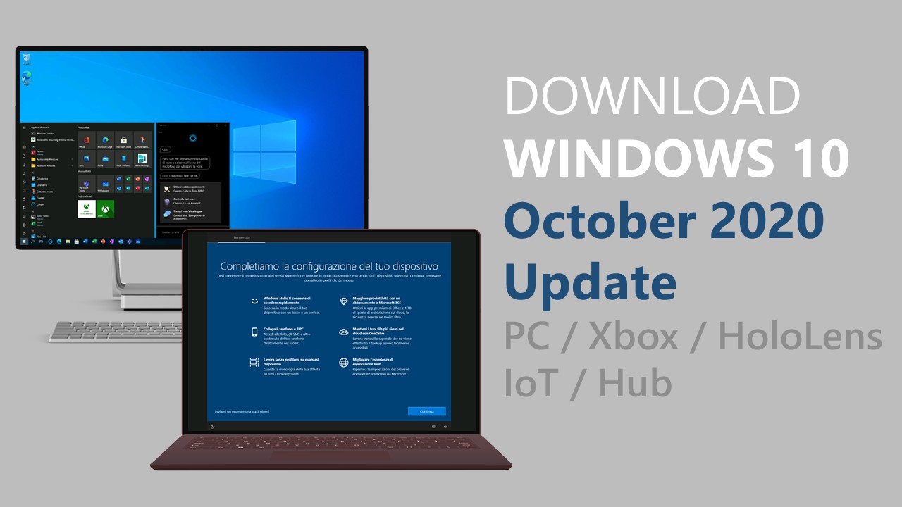 Download e installazione di Windows 10 October 2020 Update per PC e tablet