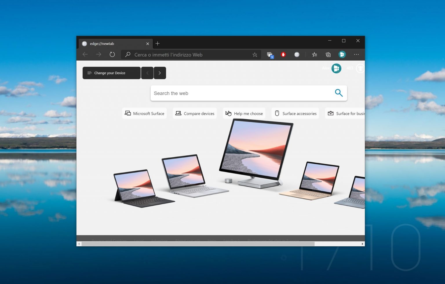 Download Surface New Tab, l'estensione ufficiale Surface per Microsoft Edge