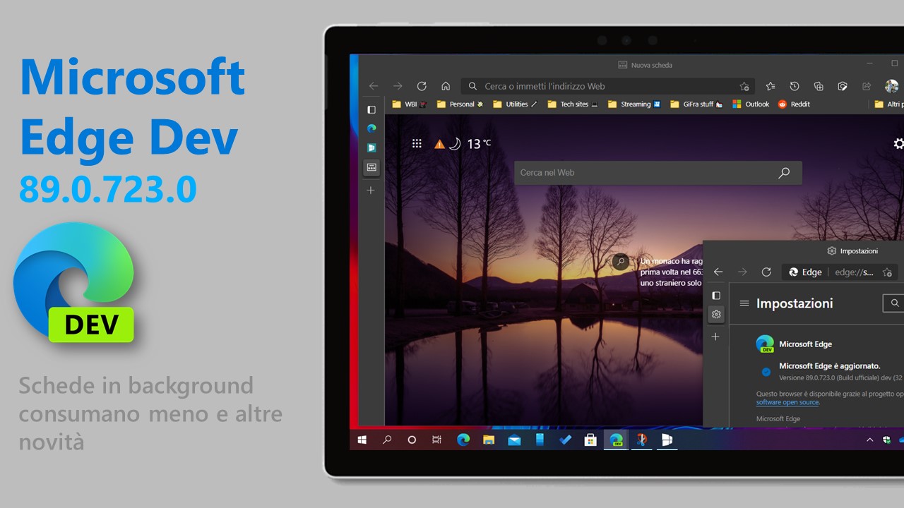 In Microsoft Edge Dev le schede in background ora consumano meno