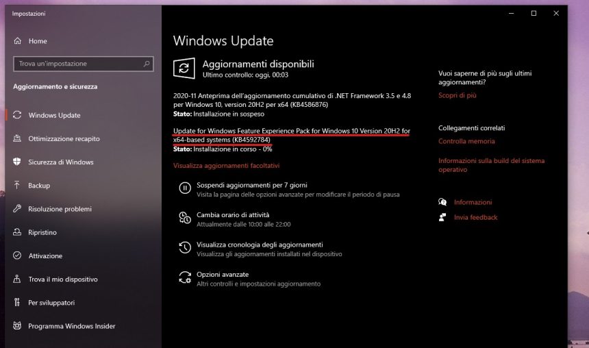 Arriva il primo aggiornamento per Windows Feature Experience Pack