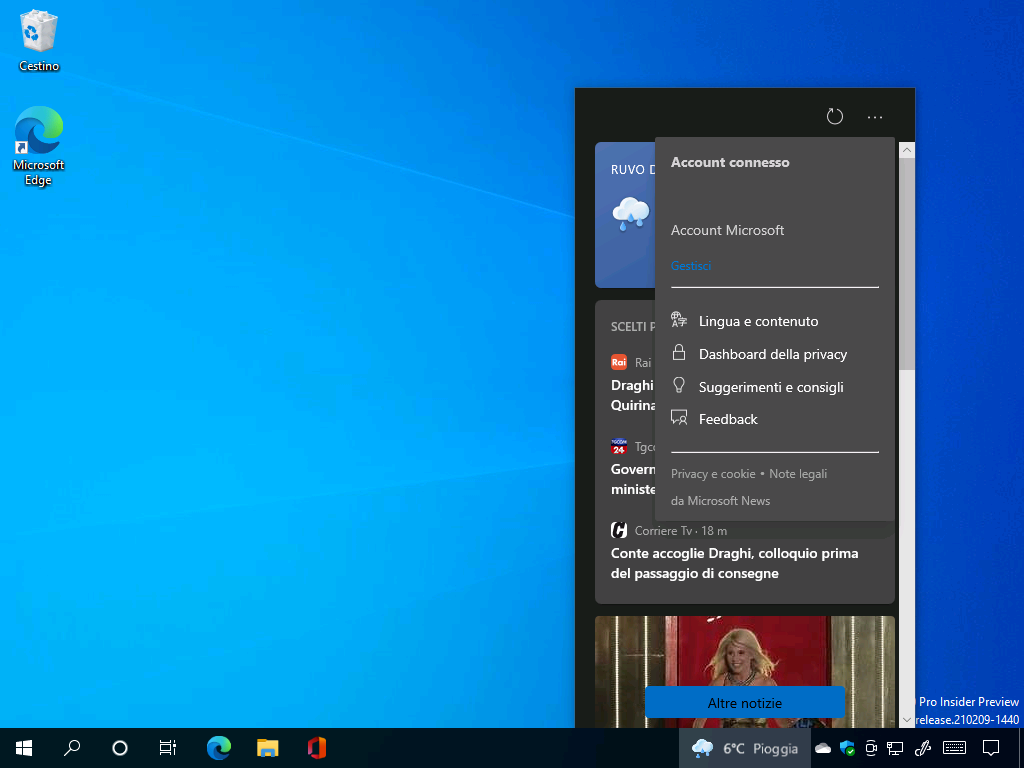 Come attivare, disattivare e gestire il nuovo widget Notizie e Interessi