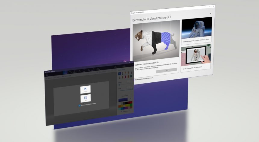 Funzioni da creator addio, Microsoft rimuove le app 3D da Windows 10