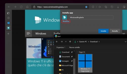 Microsoft Edge Dev permette di cambiare l'icona delle PWA installate