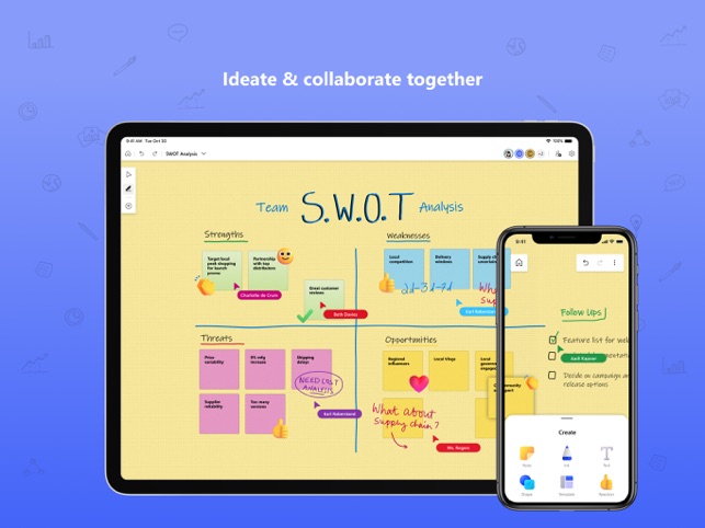 Microsoft Whiteboard per iOS si aggiorna con la nuova interfaccia