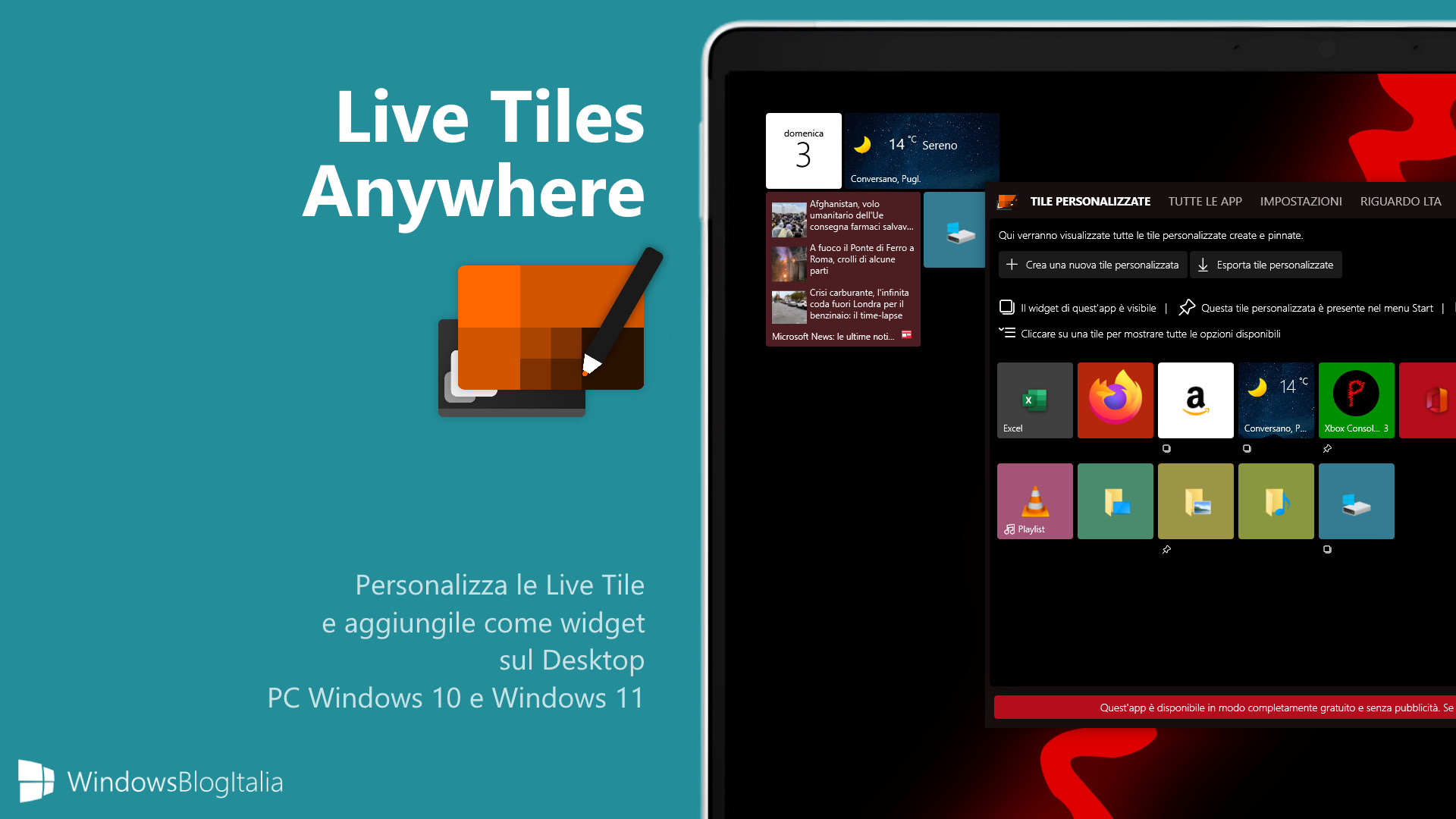 Live Tiles Anywhere, l'app per creare widget di live tile anche su ...