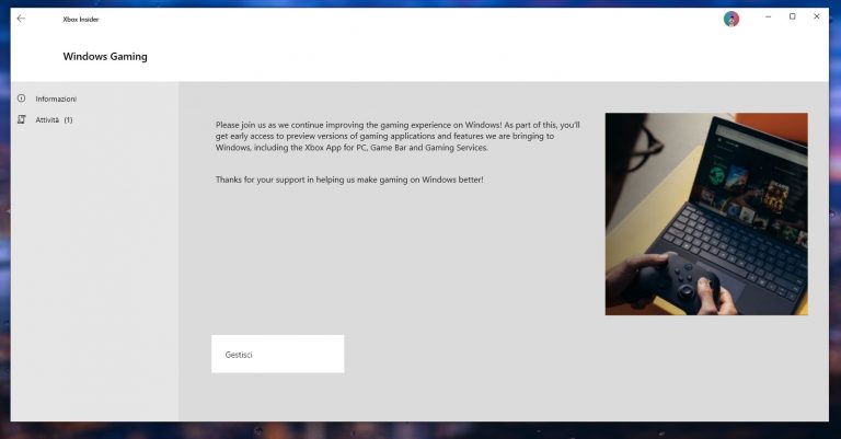 Xbox per Windows introduce una splash screen informativa