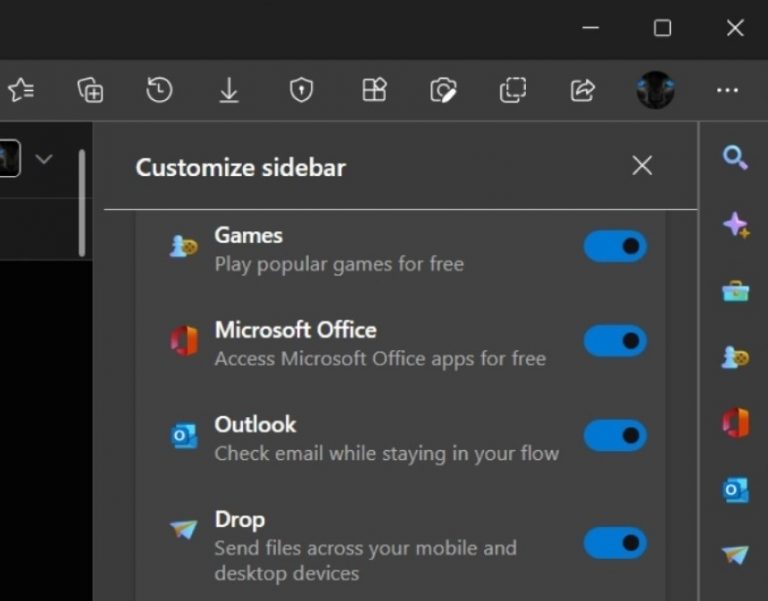 Microsoft Edge stabile si aggiorna con la barra laterale