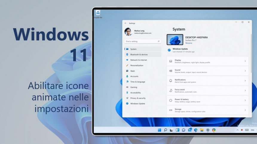Icone animate nelle impostazioni ufficiali su Windows 11: come ...